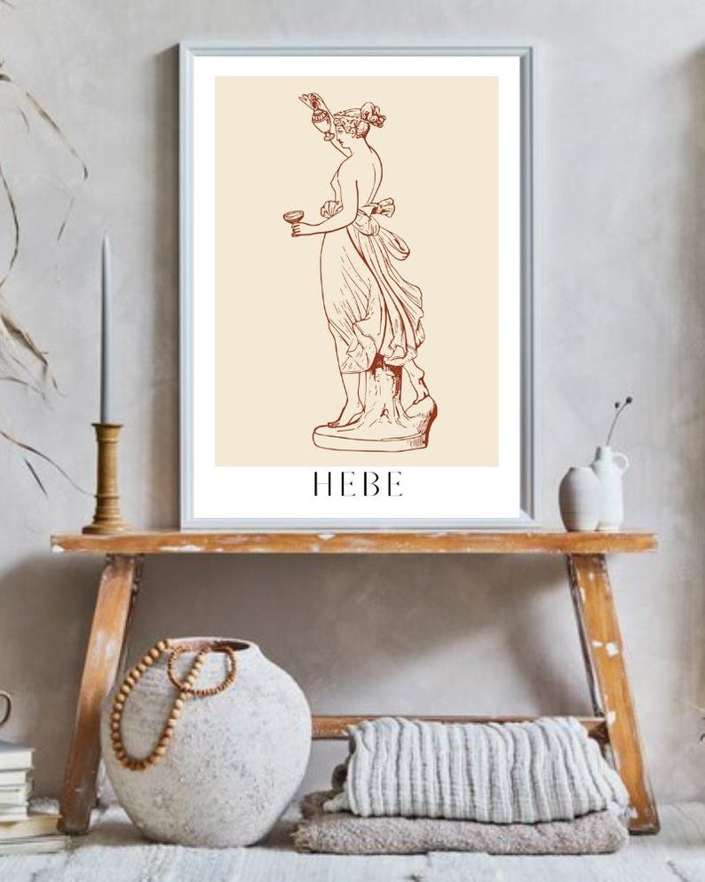 Hebe Statue Print, Greek Mythology Art, Goddess of Youth - Etsy