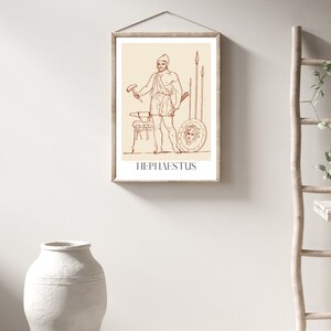 Hephaestus Print, Blacksmith God, God of Fire, God of Carpenters, Roman ...