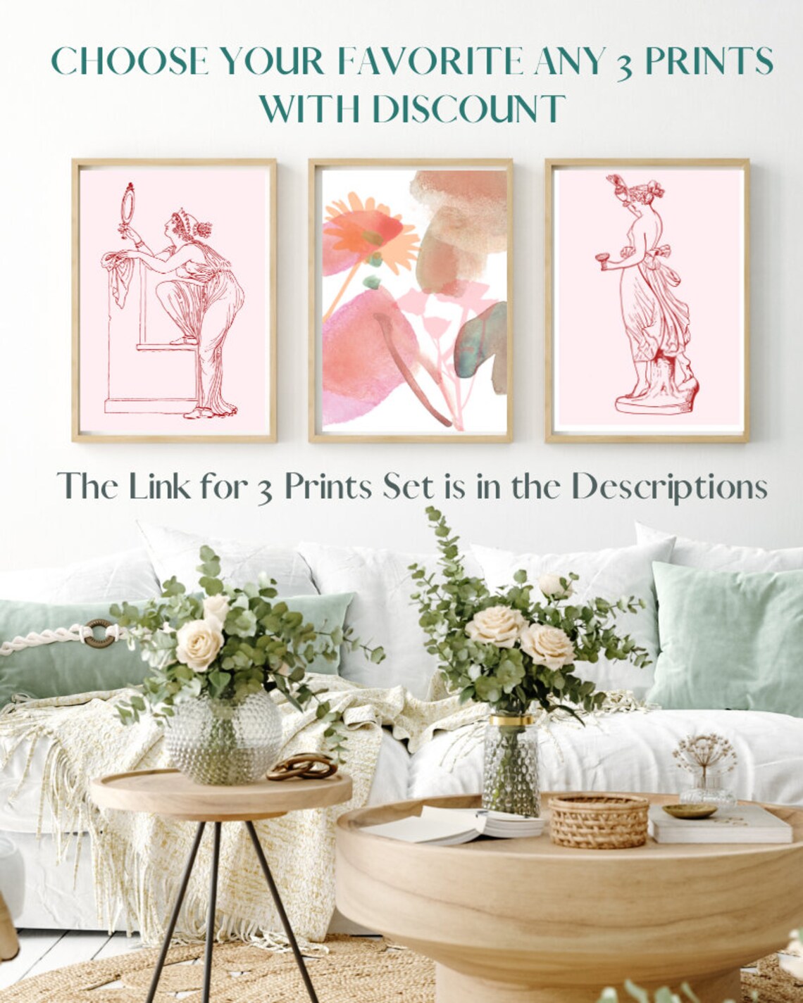 Goddess art Aphrodite Poster Pink Goddess Print Goddess of | Etsy