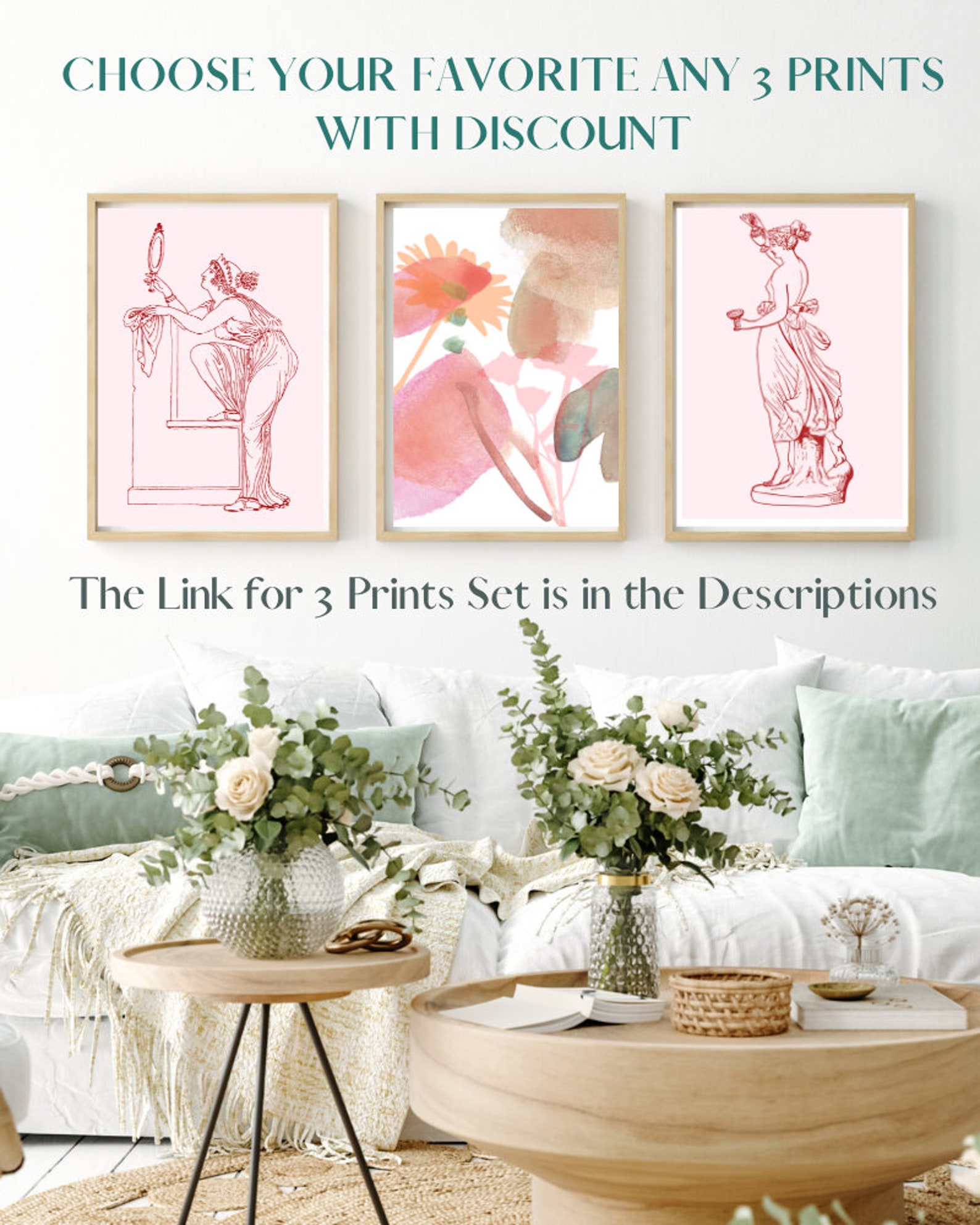 Goddess art Aphrodite Poster Pink Goddess Print Goddess of | Etsy