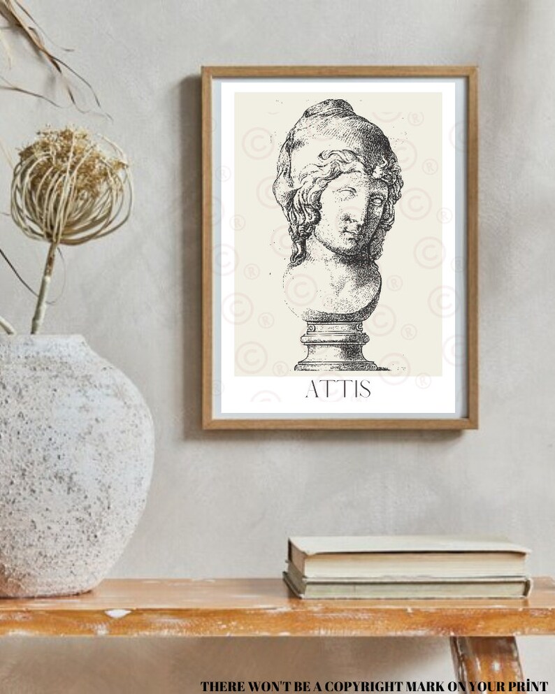 Attis Mythology Print Greek Mythology Art Ancient Phrygian - Etsy