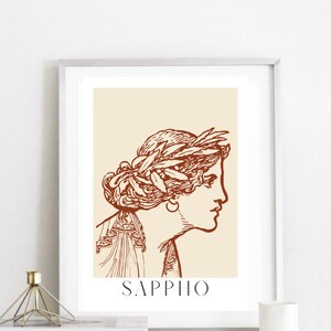 Sappho Poster Sapphic Art Lesbian Decor Feminist Room | Etsy