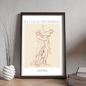 Bernini Pluto and Proserpina Art Print, Baroque Hades Persephone Wall ...