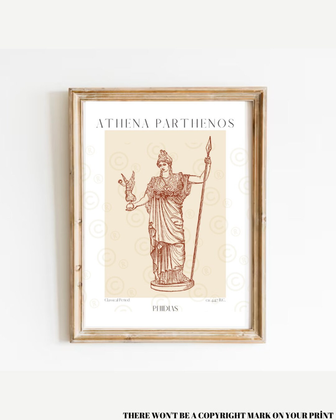 Athena Print, Goddess of War, Greek Mythology Art, Museum Poster ...