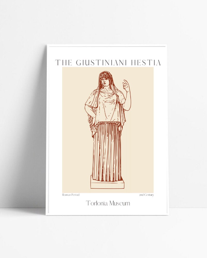 Hestia Print, Hestia Altar Decor, Goddess Poster, Greek Mythology Art ...