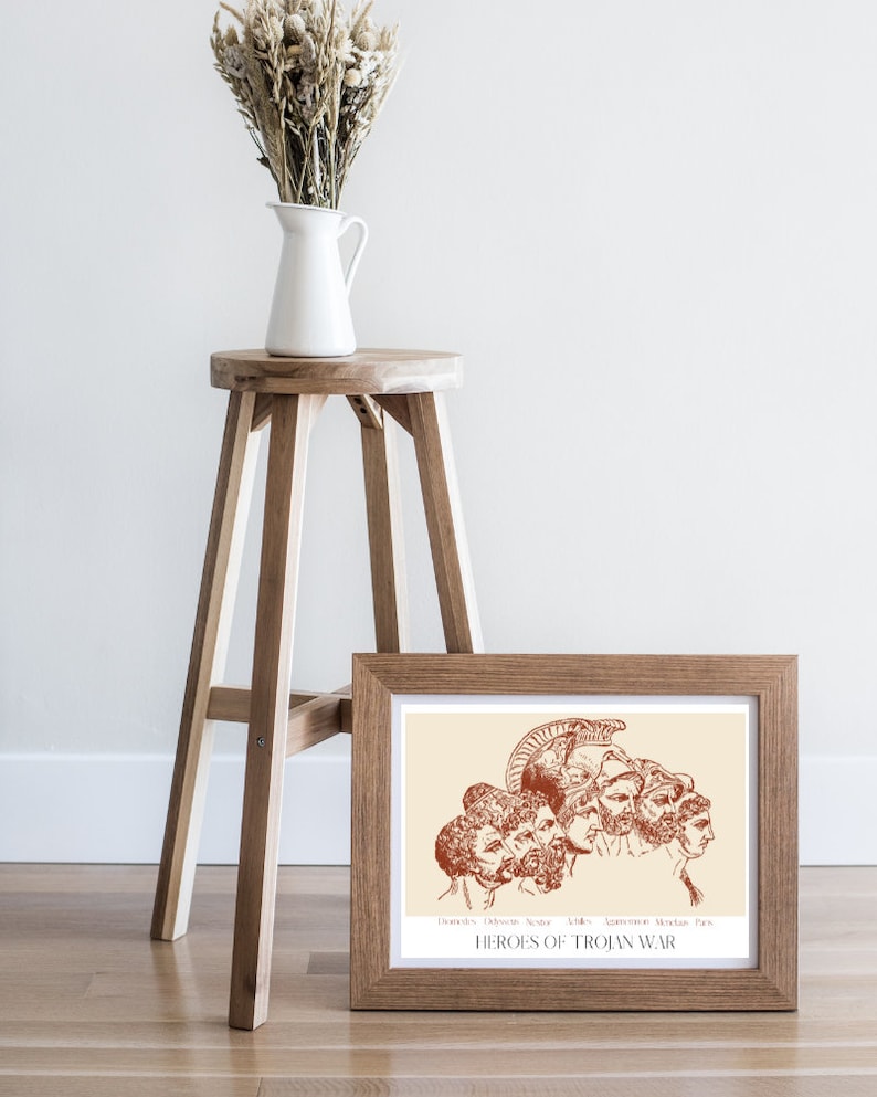 Trojan War Heroes Iliad Poster Greek Mythology Print | Etsy