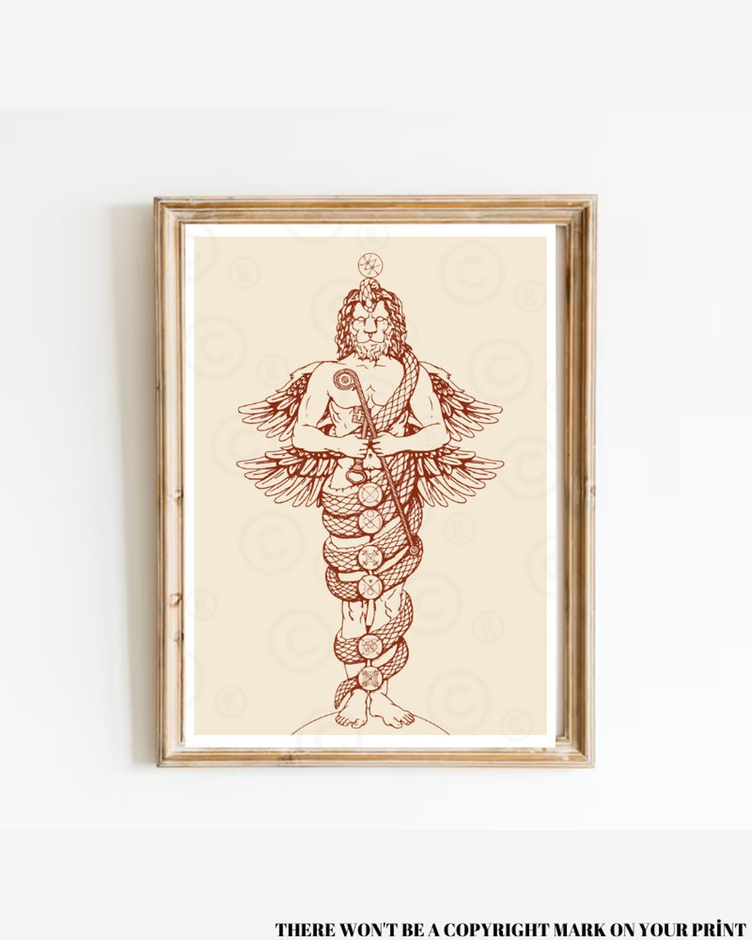 Zurvan Art Print, Zoroastrian Art, God of Time, Zurvanism, Persian Art ...