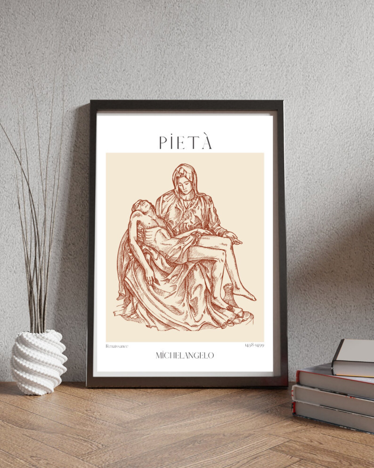 Michelangelo Pieta Art Print, Renaissance Sculpture Poster - Etsy