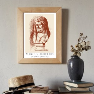 Marcus Aurelius Poster, Stoic Print, Stoicism Art, Light Academia Decor ...