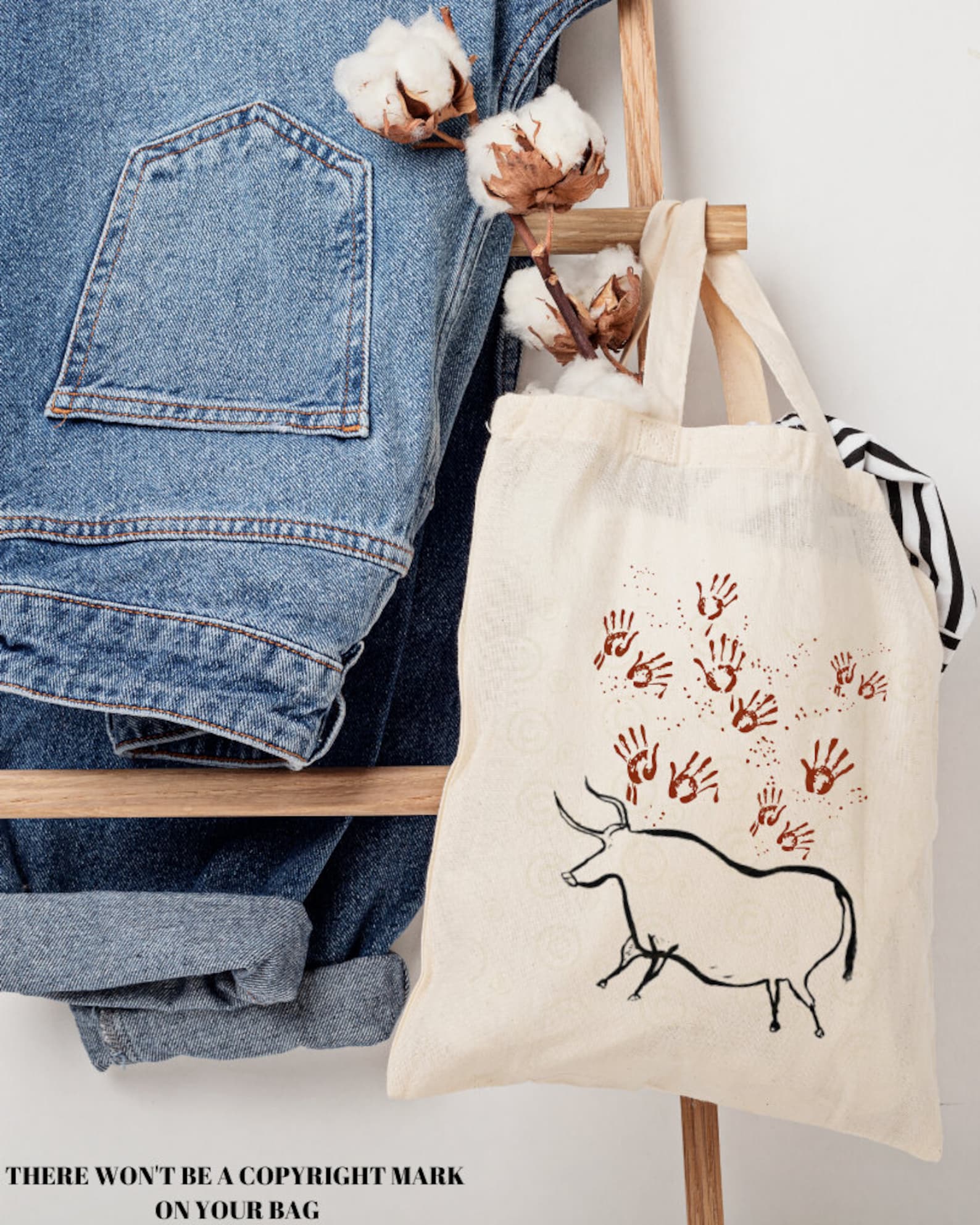Cave Painting Tote Bag, Unique Tote Bag, Archaeology Gifts, Academia ...