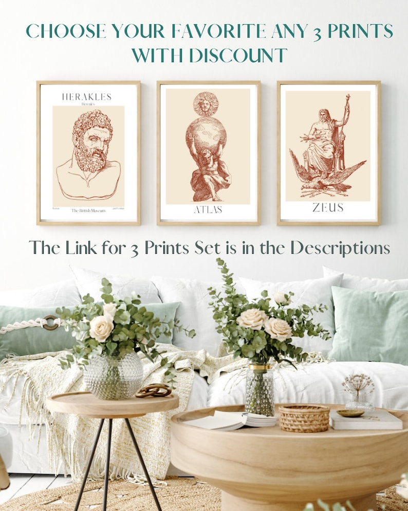 Atlas Greek Titan Greek Mythology Print Academia Decor - Etsy