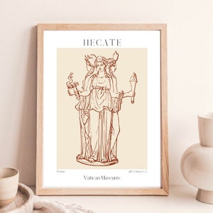 Hecate Art Print, Triple Goddess Wall Art, Greek Mythology Print, Dark ...