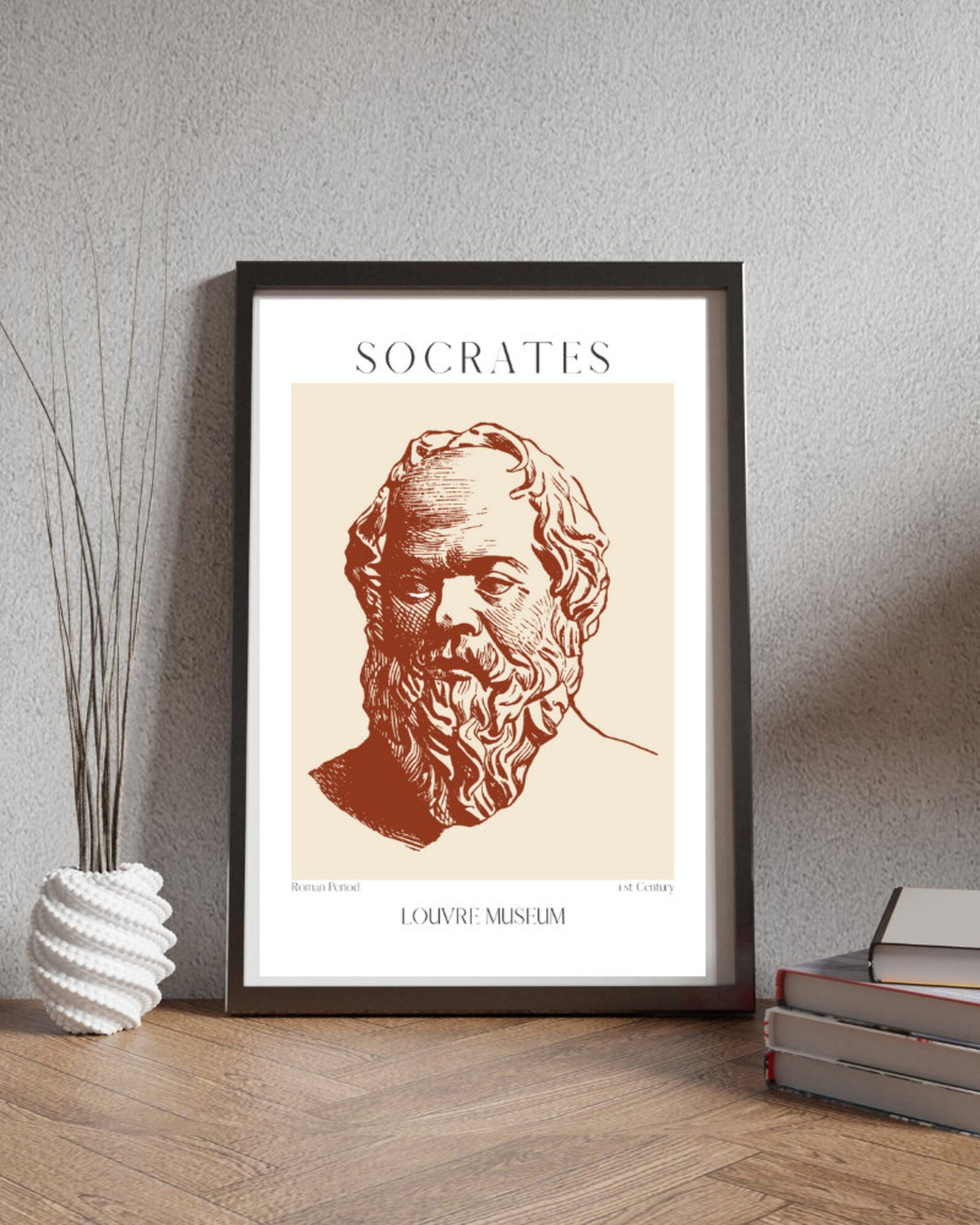 Socrates Poster, Philosophy Gift, Greek Philosophy Art, Philosopher ...