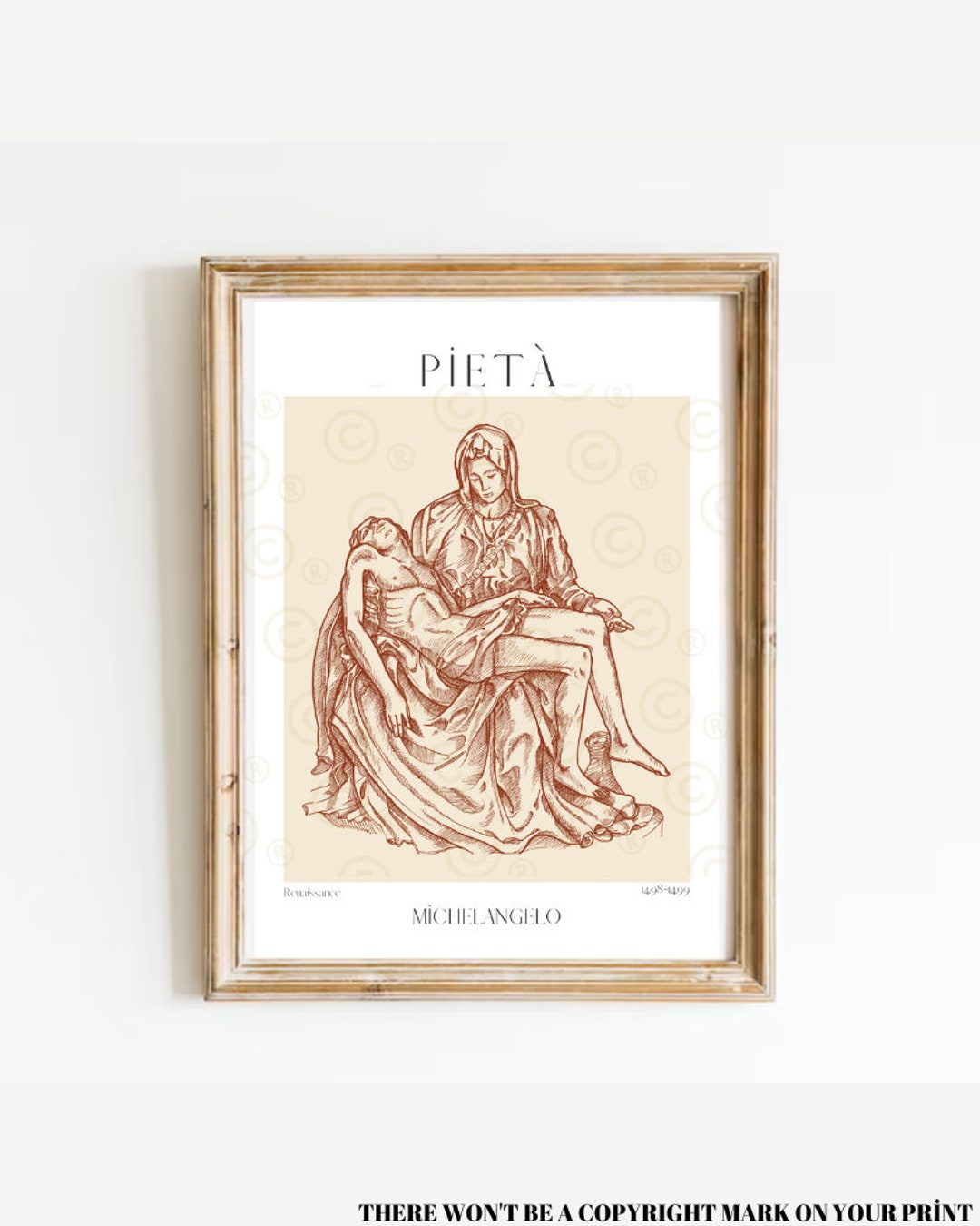 Pieta Art Print, Michelangelo Statue, Renaissance Art Print, Art ...