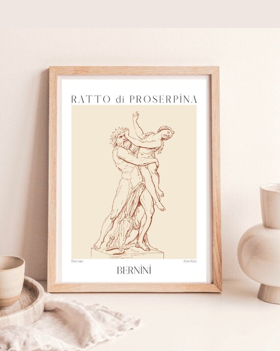 Bernini Statue Poster Pluto and Proserpina Art History - Etsy