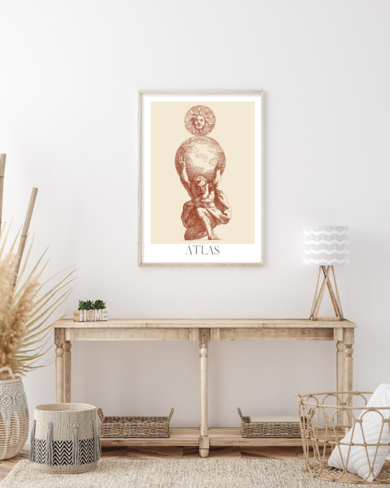 Atlas Greek Titan Greek Mythology Print Academia Decor - Etsy