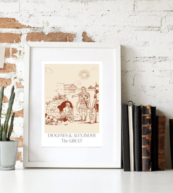 Diogenes and Alexander Philosophy Poster Ancient Greek - Etsy