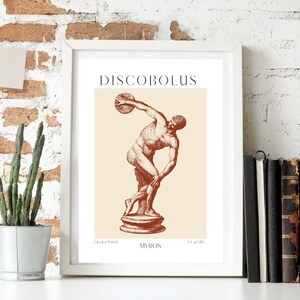 Discobolus, Discus Thrower, Sculpture Art Print, Museum Poster, Ancient ...