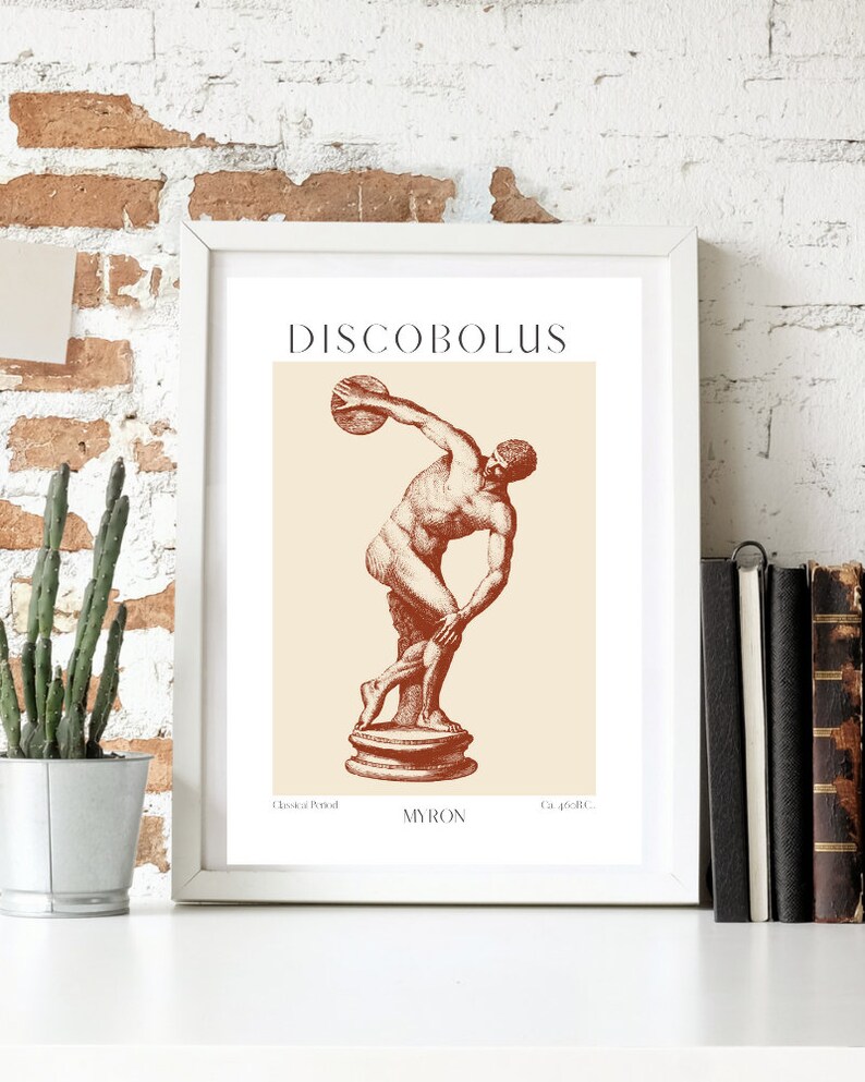 Discobolus Discus Thrower Sculpture Art Print Museum | Etsy