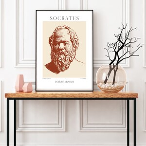 Socrates Poster, Philosophy Gift, Greek Philosophy Art, Philosopher ...