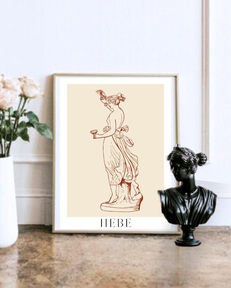 Hebe Statue Print, Greek Mythology Art, Goddess of Youth - Etsy