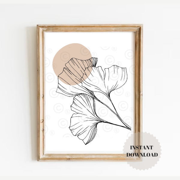Gingko Leaf Print - Etsy