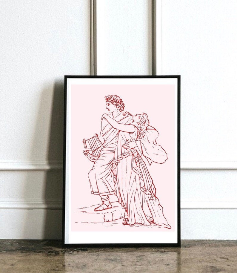 Orpheus and Eurydice Greek Mythology Art Valentine's Day | Etsy