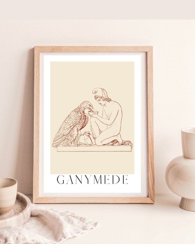 Ganymede print iliad art Greek Mythology wall art Epic | Etsy
