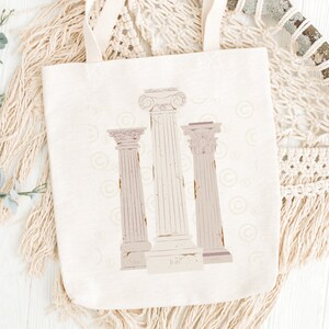 Greek Tote Bag, Academia Tote Bag, Columns Tote Bag, Gift for Architect ...