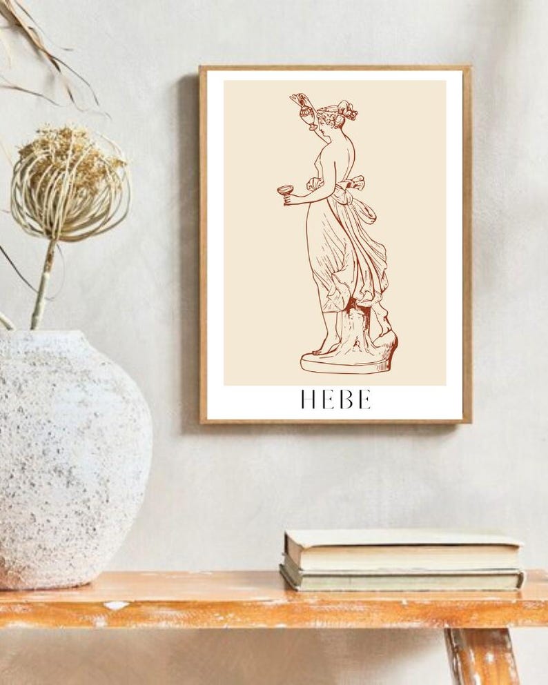 Hebe Statue Print, Greek Mythology Art, Goddess of Youth - Etsy