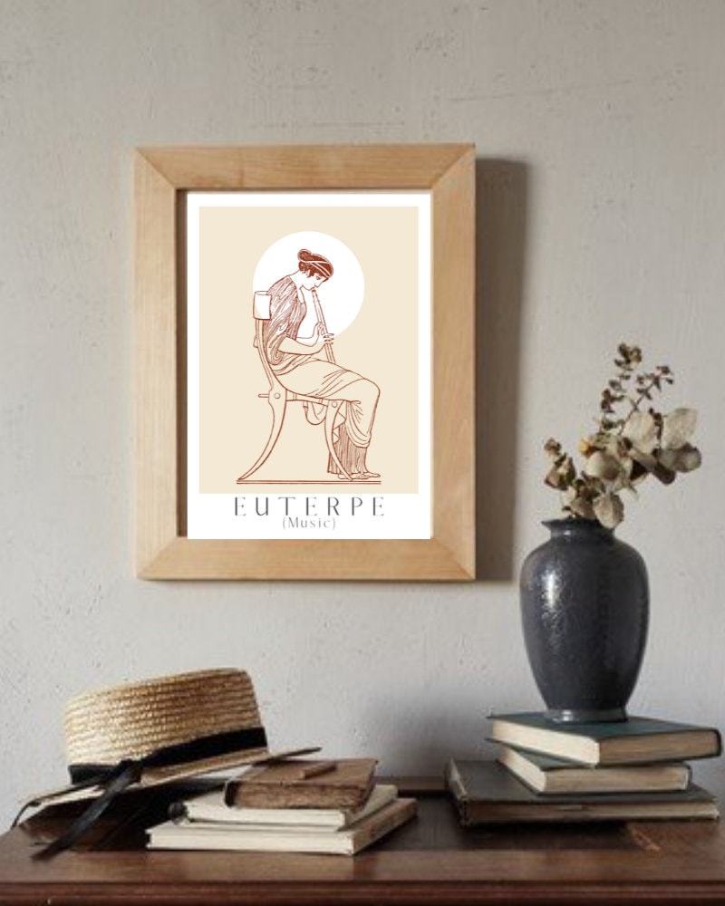 Euterpe Print, Greek Mythology Music Art, Academia Decor - Etsy