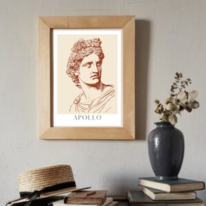 Phoebus Apollo, Greek God Poster, God Apollo Print, Greek Mythology ...