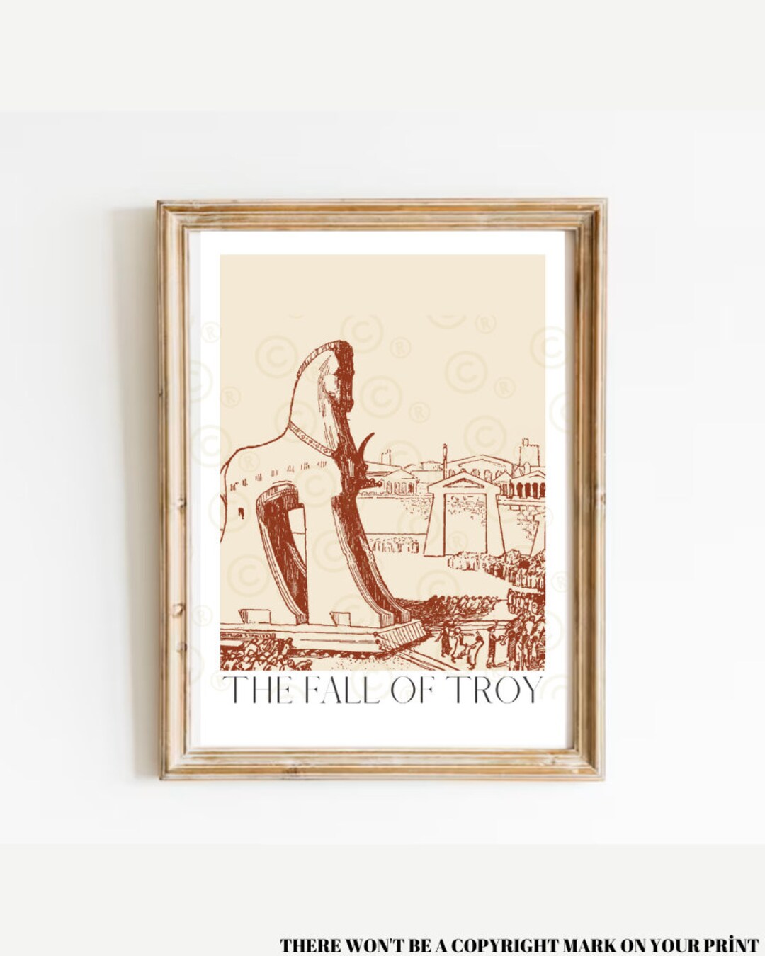 The Fall of Troy, Trojan Horse, İliad Art Print, Trojan War, Greek ...