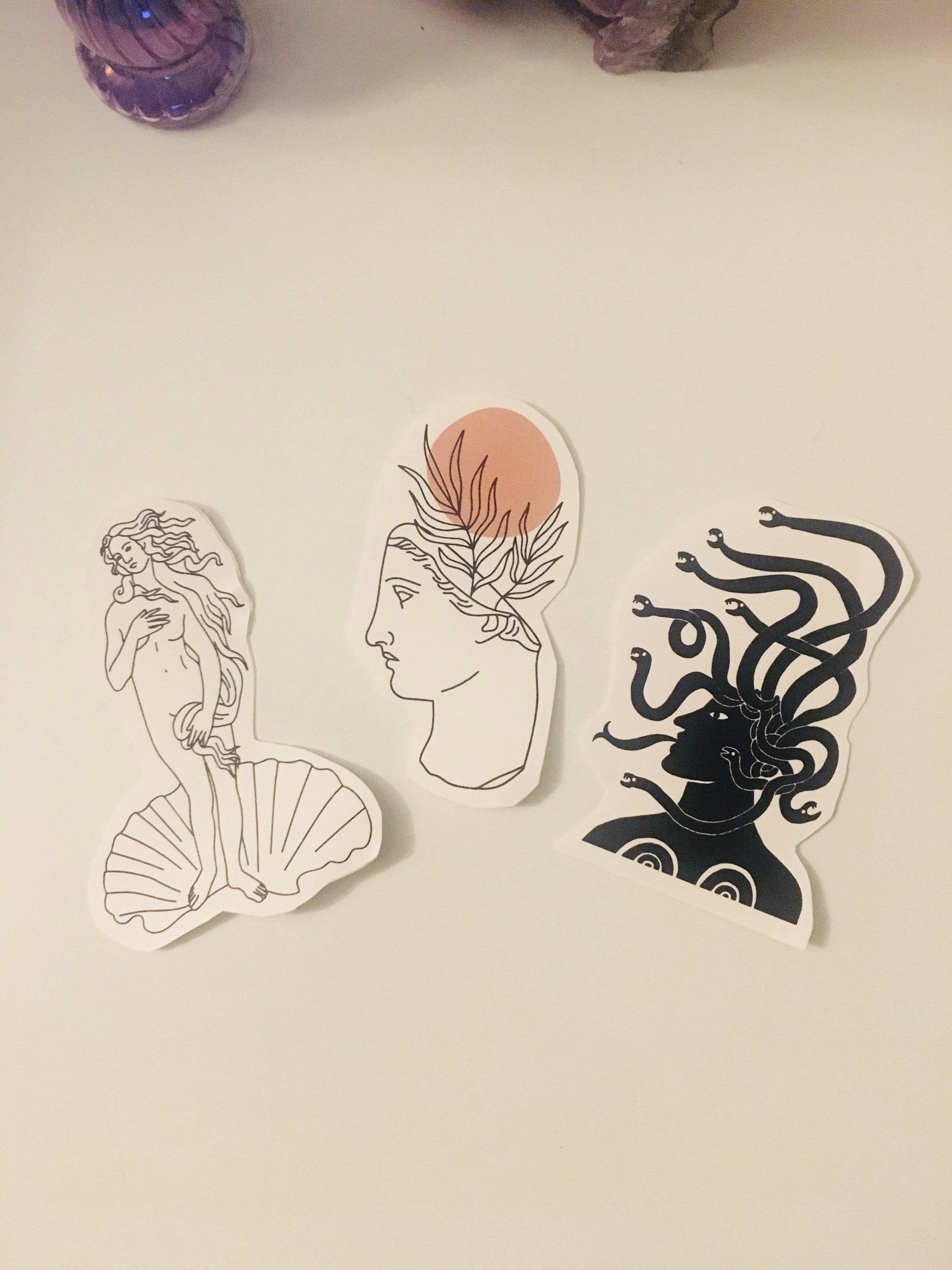 Goddess Sticker Pack Mythology Sticker Gift Set Greek Statue - Etsy