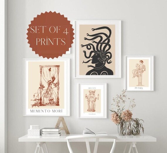 SET OF 4 PRINTS Ancient Greek Art Museum Poster Greek - Etsy
