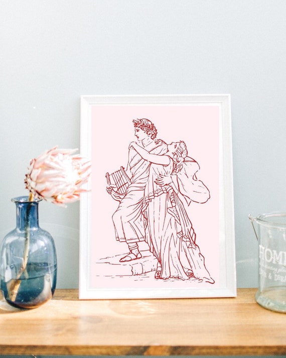 Orpheus and Eurydice Greek Mythology Art Valentine's Day | Etsy Australia