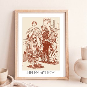 Helen of Troy, Helene La Belle, Neoclassical Drawing, Antique Greek ...