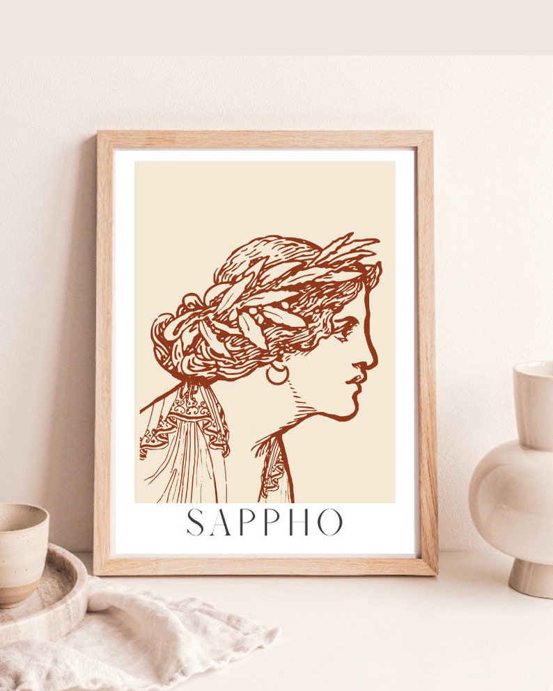 Sappho Poster Sapphic Art Lesbian Decor Feminist Room | Etsy