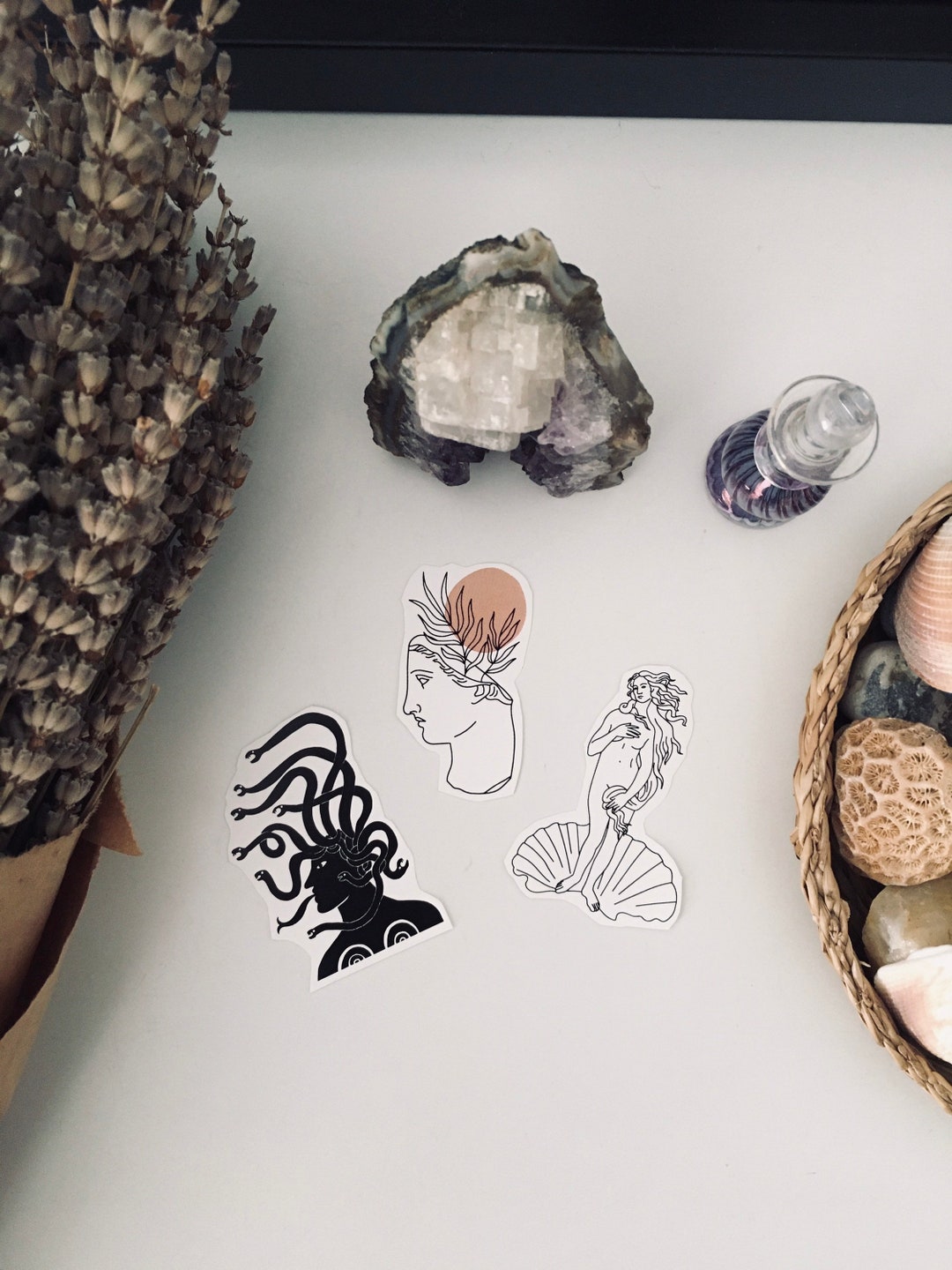 Goddess Sticker Pack, Mythology Sticker Gift Set, Greek Statue ...