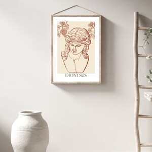 Dionysus Art, Bacchus Print, Greek God Poster, Greek Mythology Decor ...