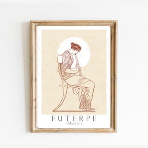 Euterpe Print, Greek Mythology Music Art, Academia Decor - Etsy