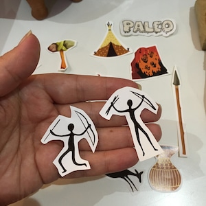 Prehistoric Waterproof Sticker Pack, Stone Age Art - Etsy