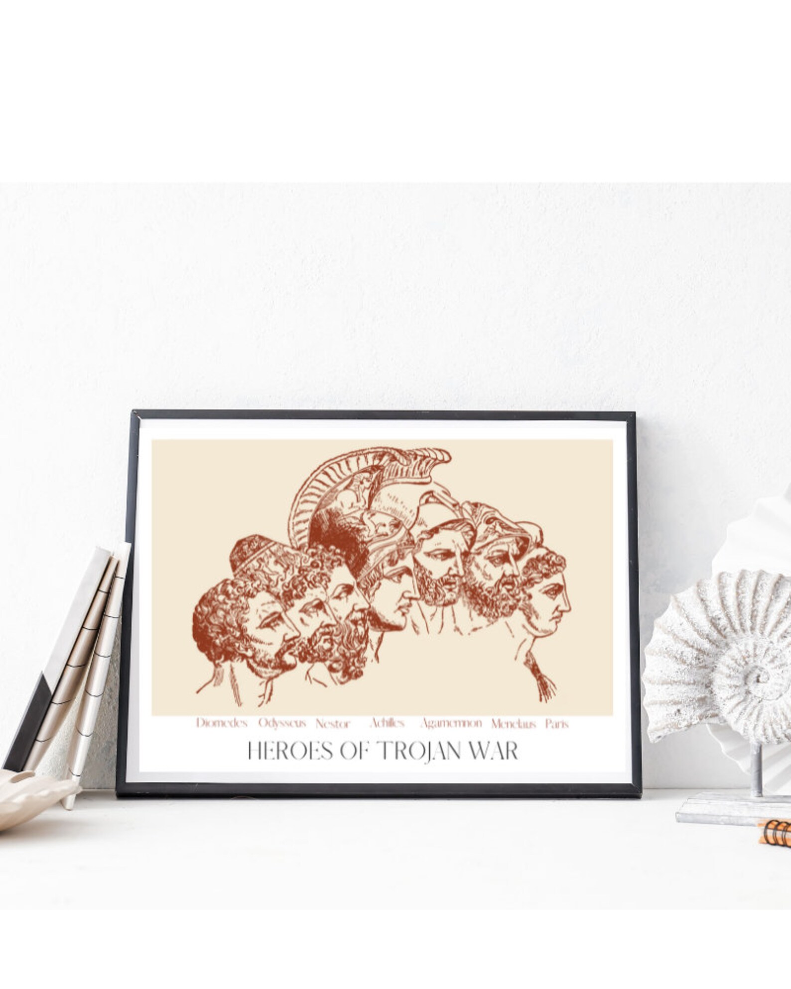 Trojan War Heroes Iliad Poster Greek Mythology Print | Etsy
