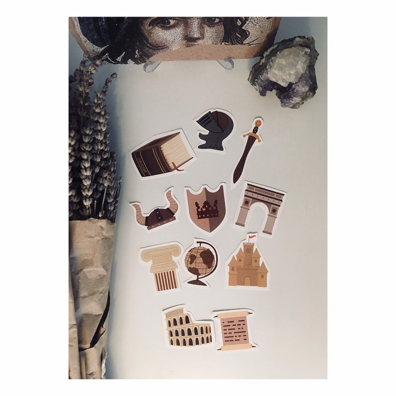 History Sticker Pack, Medieval Stickers, Dark Academia Stickers ...
