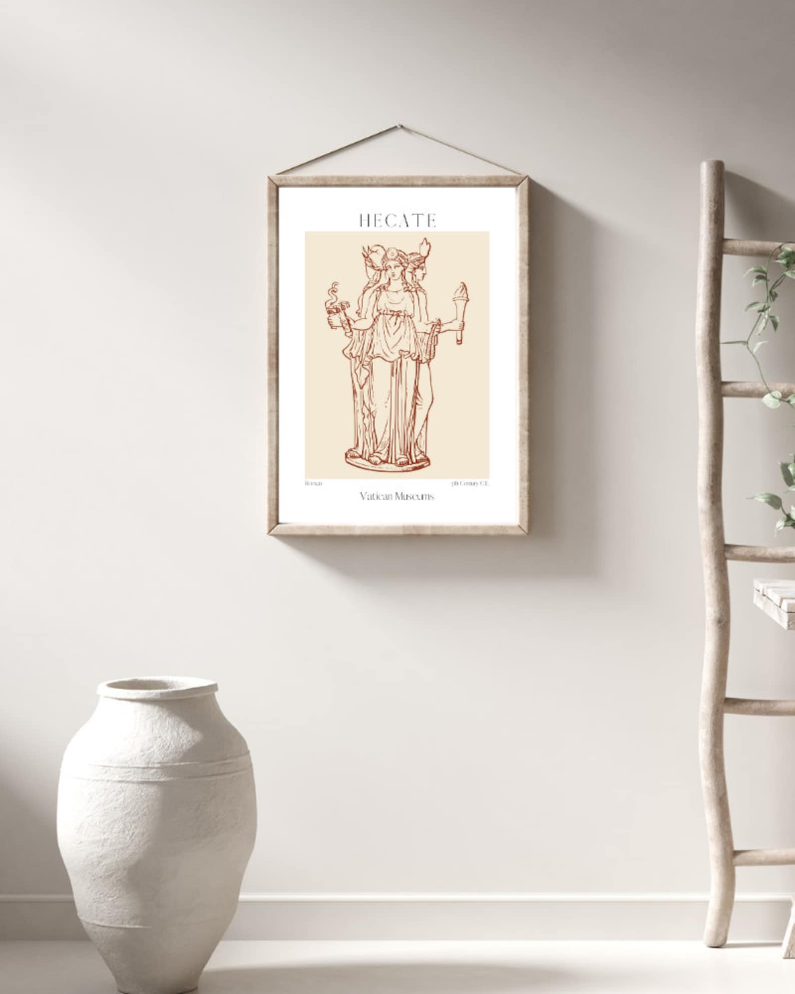 Hecate Art Print, Triple Goddess, Dark Academia Decor, Vatican Museum ...