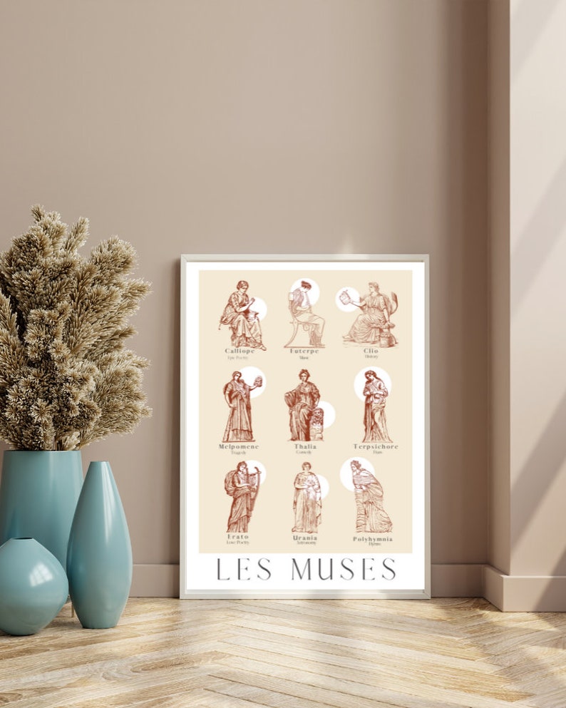 Les Muses Poster Die neun Musen Druck Griechische Musen - Etsy Österreich