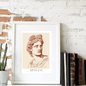 Phoebus Apollo, Greek God Poster, God Apollo Print, Greek Mythology ...