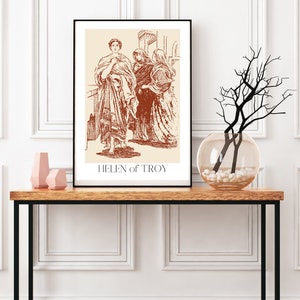 Helen of Troy, Helene La Belle, Neoclassical Drawing, Antique Greek ...
