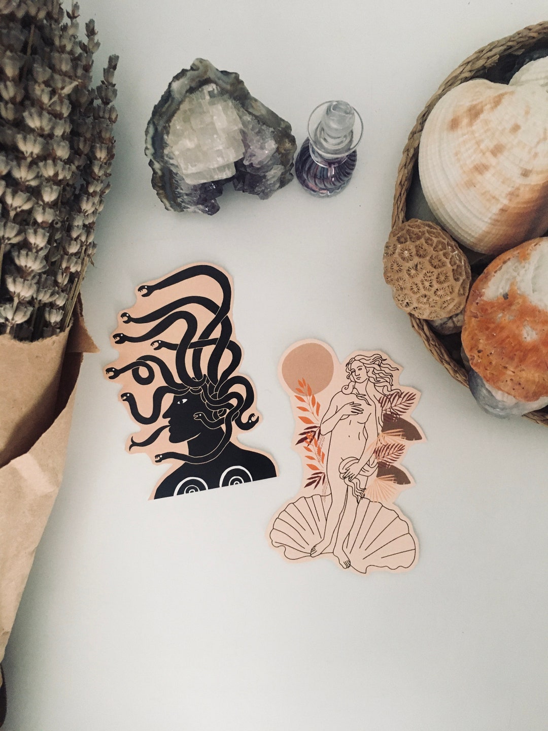 Goddess Aesthetic Sticker Pack, Mythology Sticker Set, Greek Statue ...