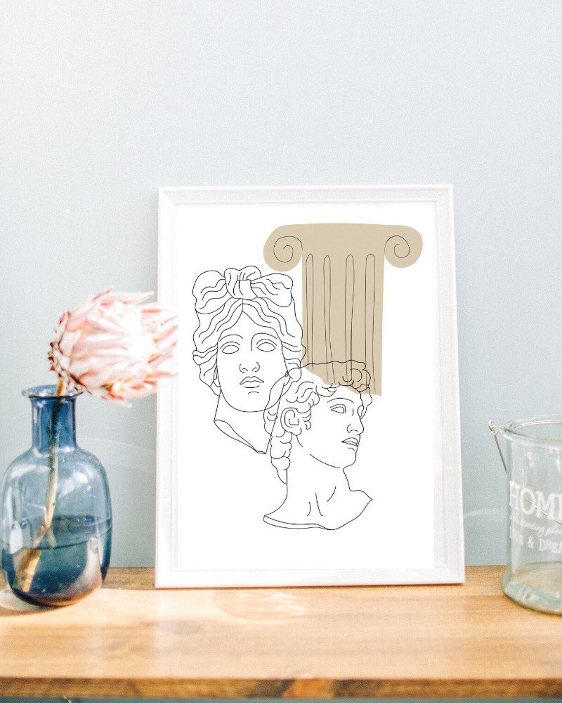 Ancient Greek Print Sculpture Wall Art Ionic Column Print - Etsy
